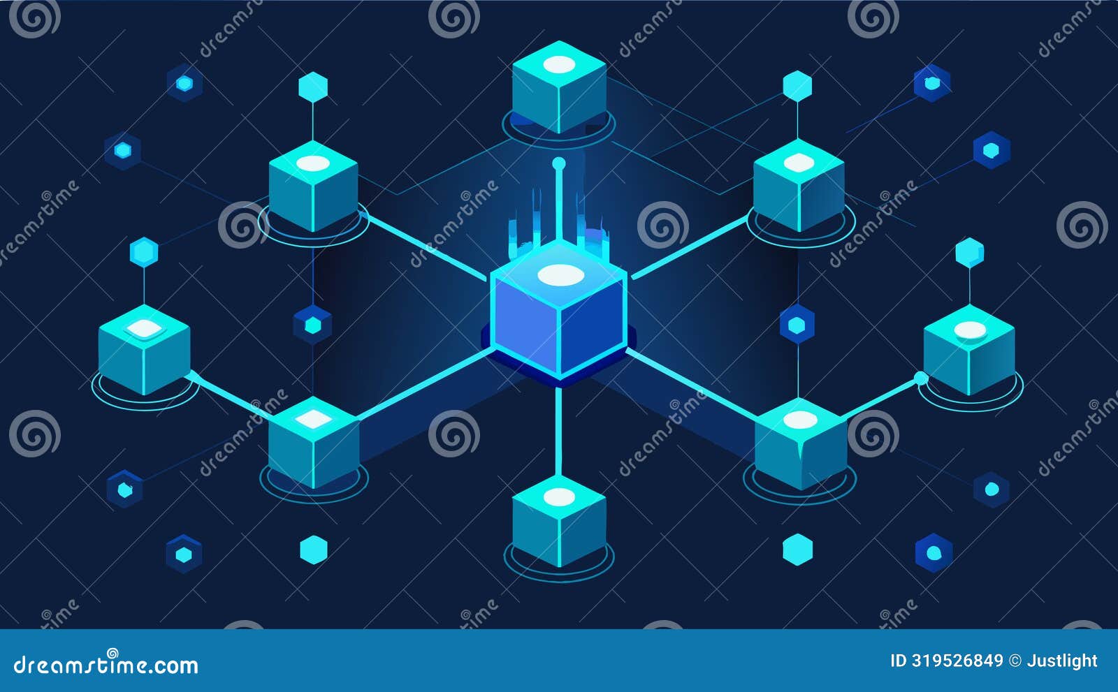 The Hexabyte Connections Glow With A Faint Blue Light Almost Like Streams Of Electricity Pulsing ...