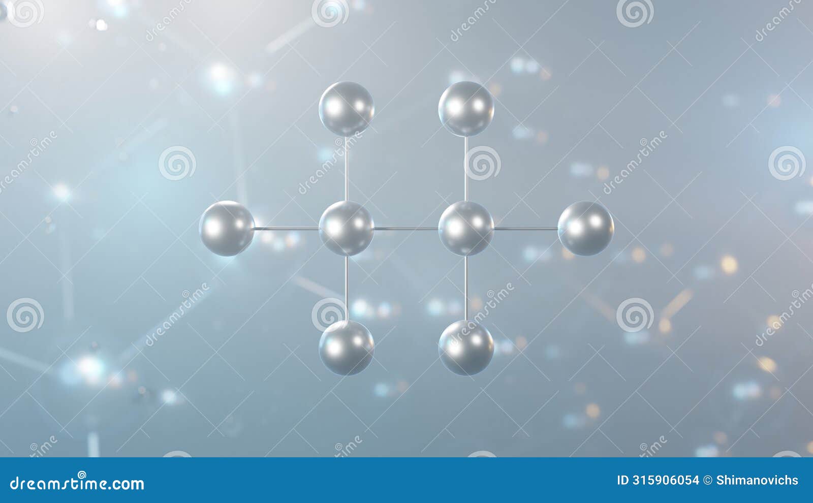 Hexachloroethane Molecule, Perchloroethane, Molecular Structure ...