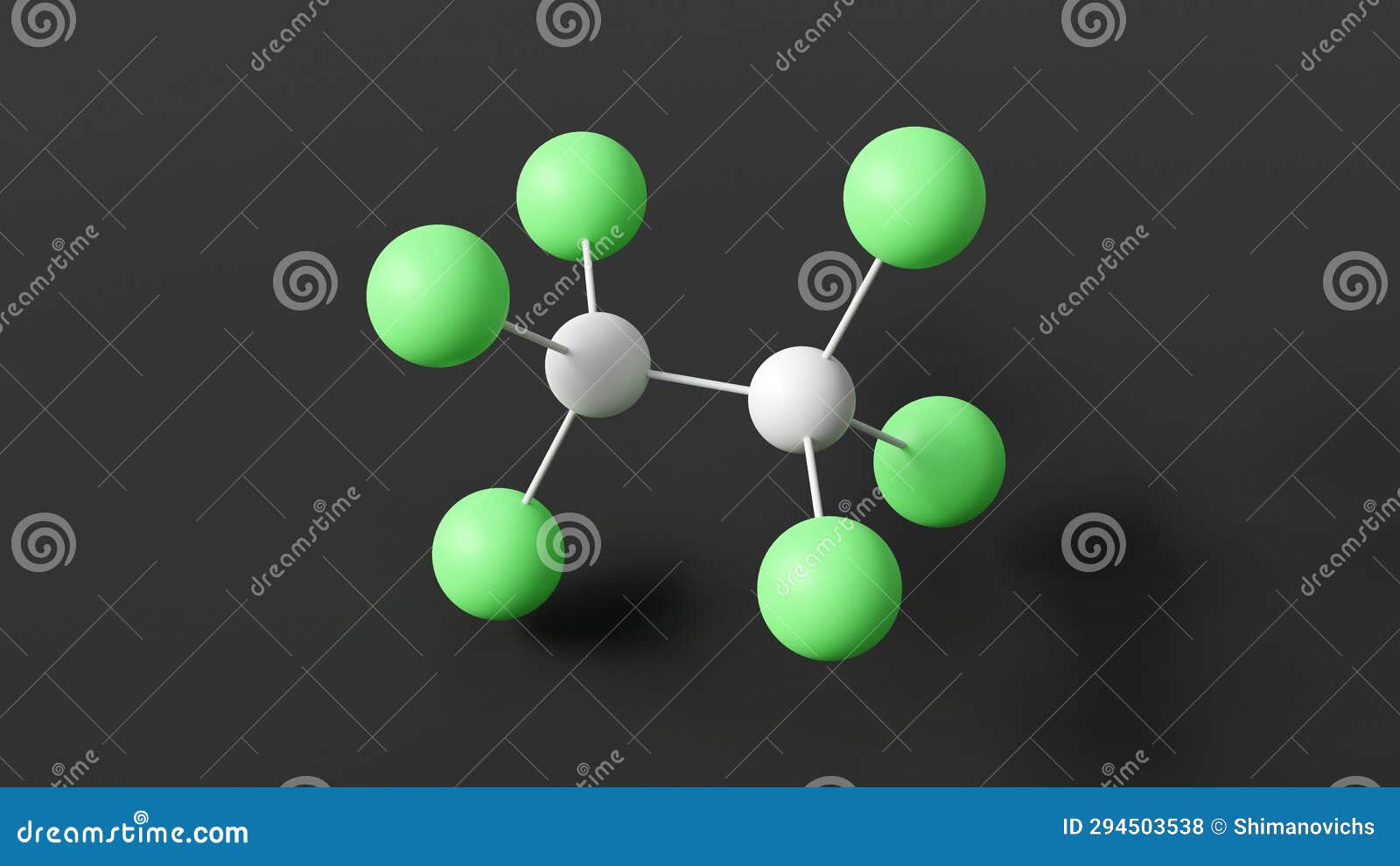 Hexachloroethane Molecular Structure, 3d Model Molecule ...