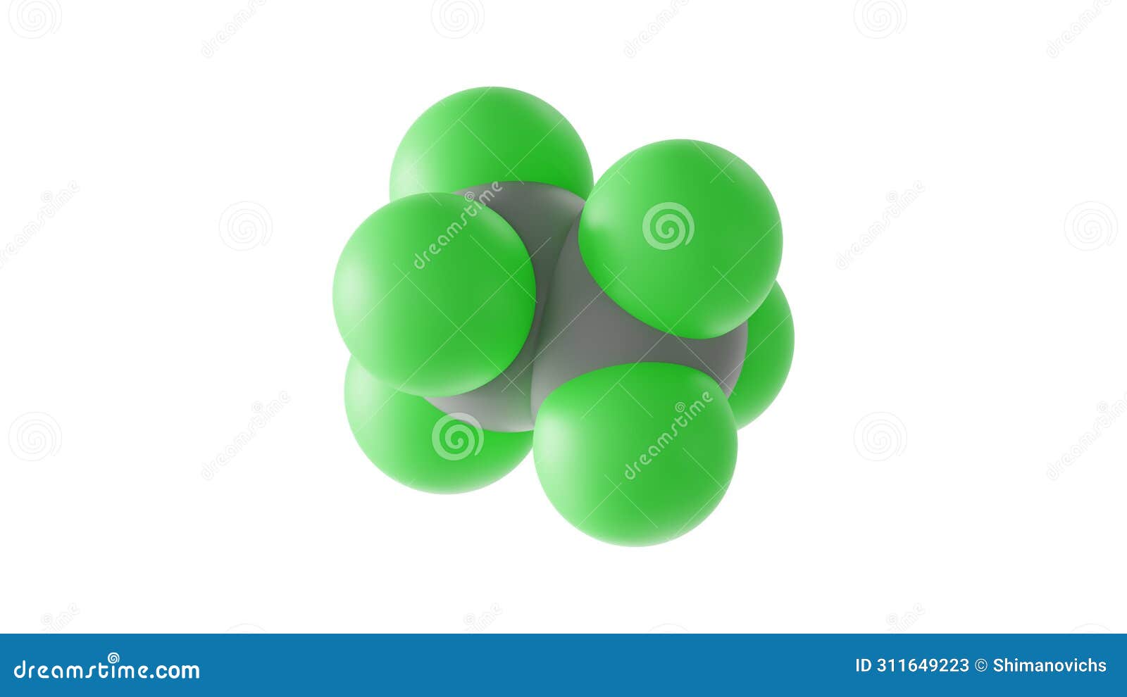 Hexachloroethane Molecular Structure, 3d Model Molecule ...