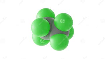 Hexachloroethane Molecule, Perchloroethane, Molecular Structure ...