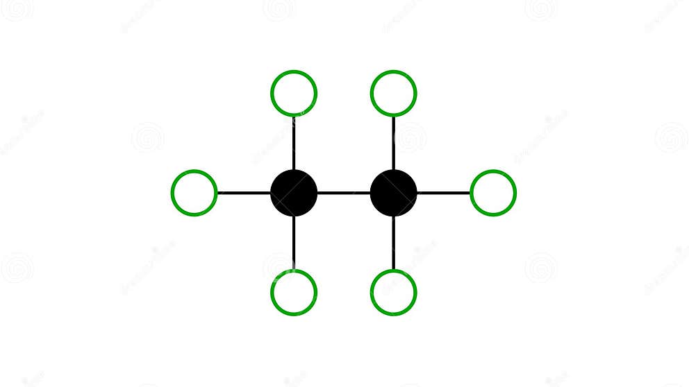 Hexachloroethane Molecule, Structural Chemical Formula, Ball-and-stick ...