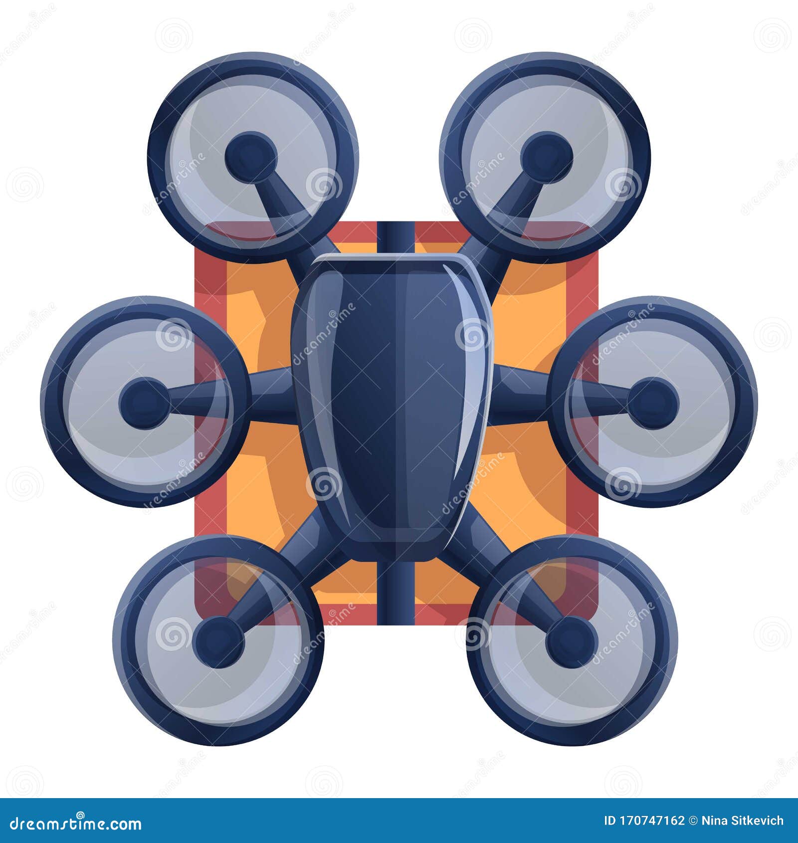 Icon Hexacopter. Related To Drone Symbol. Comic Style. Simple Design ...