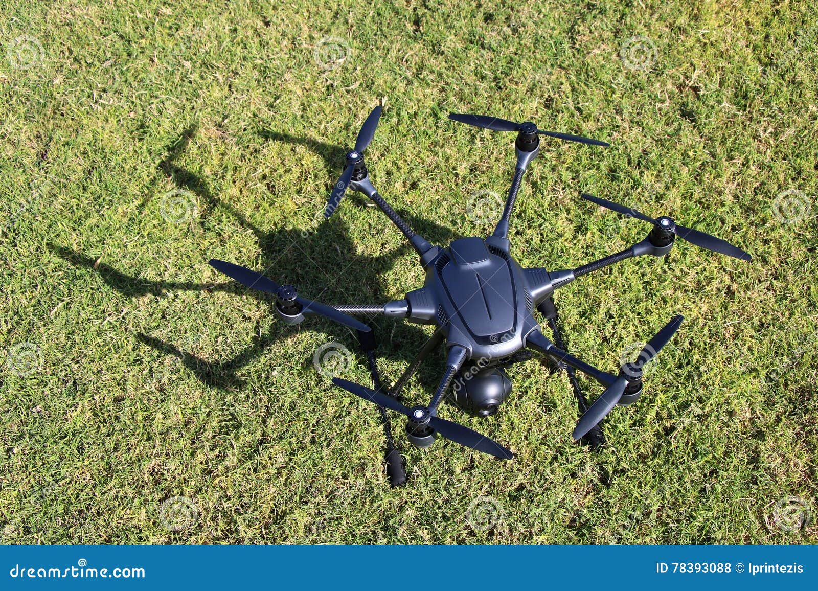 Hexacopter with Surveillance Camera Stock Photo - Image of phantom ...