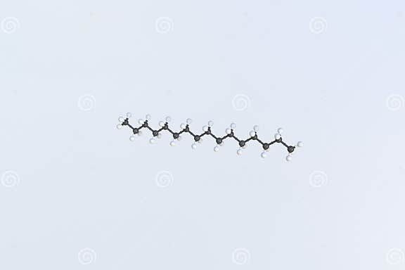 Hexadecane Molecule, Isolated Molecular Model. 3D Rendering Stock ...