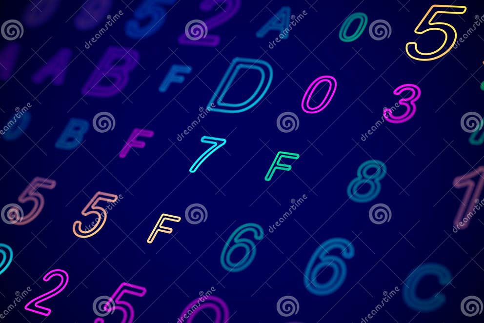 Hexadecimal Code on Digital Computer Screen. Stock Vector ...