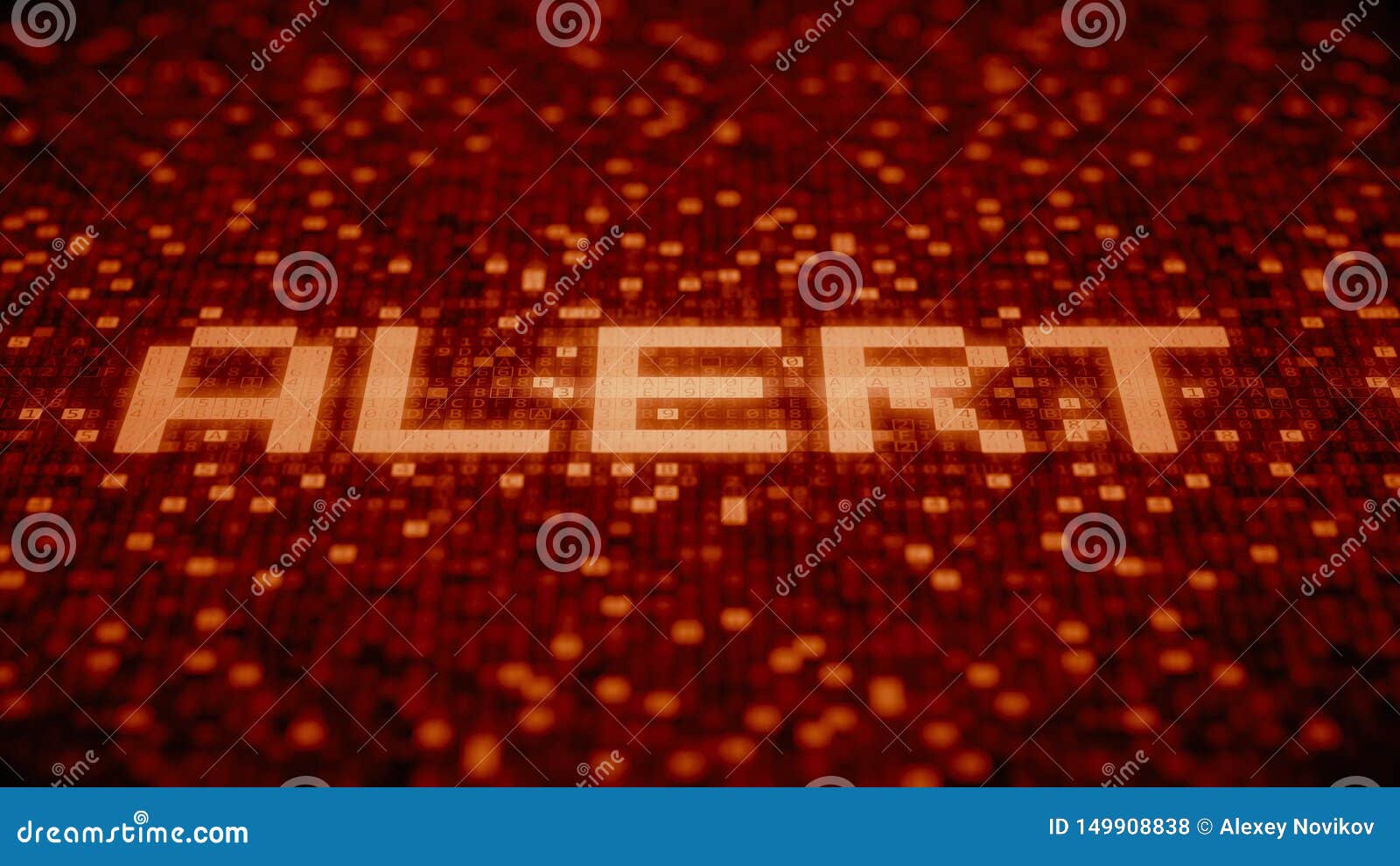 Flashing Hexadecimal Symbols On A Green Computer Screen Compose ONLINE Word. 3D Rendering ...