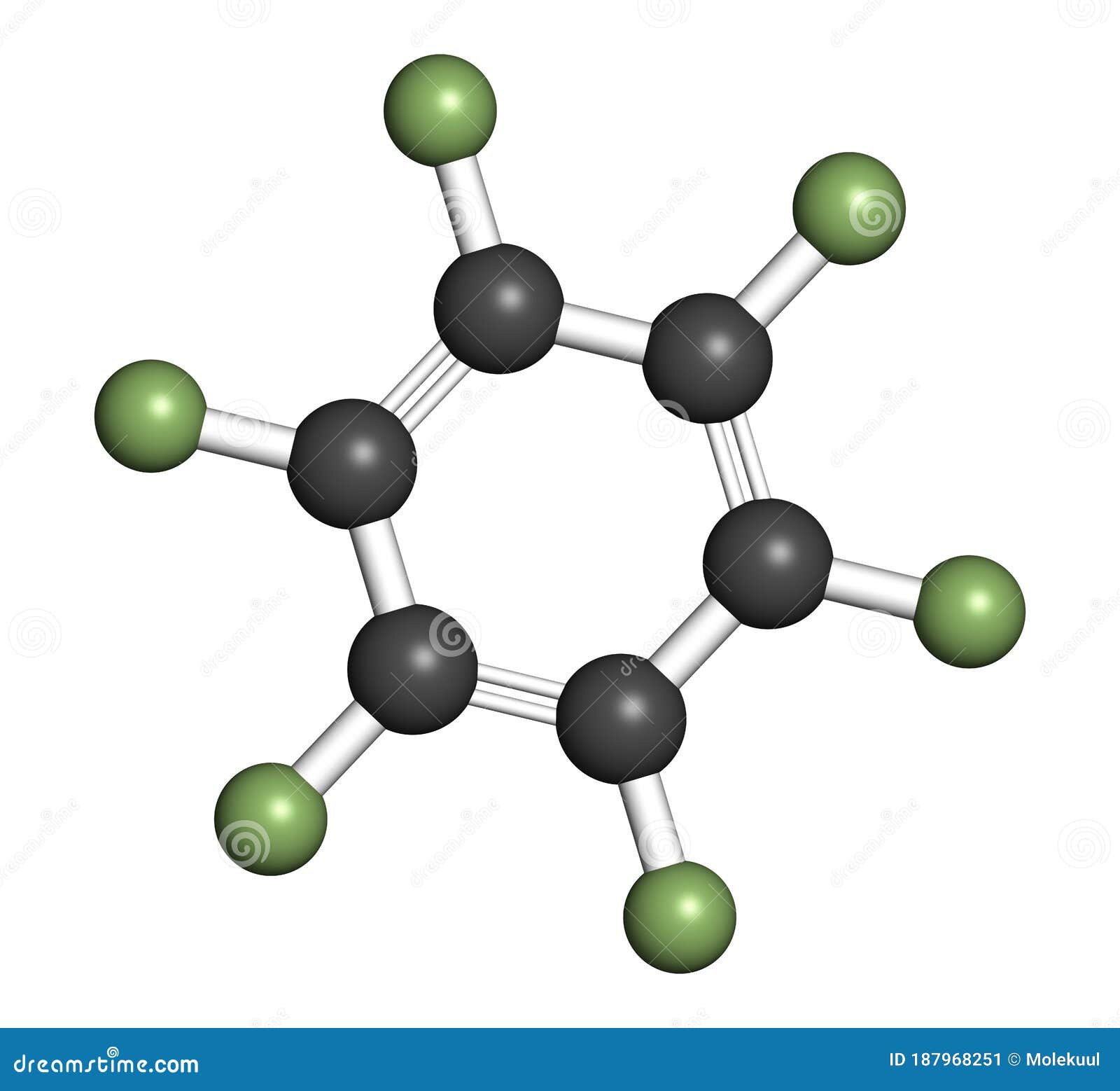 Hexafluorobenzene Molecule. Skeletal Chemical Formula. Vector ...