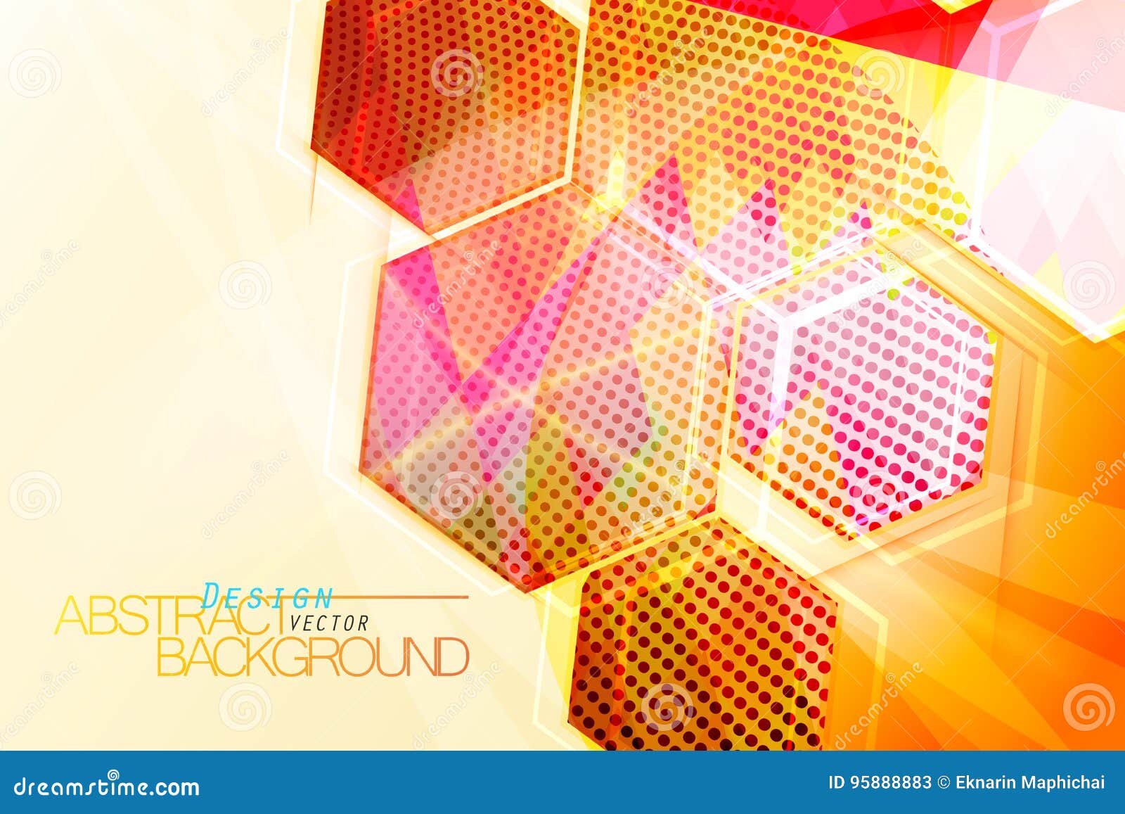 Hexagon Abstract Colors Scene Stock Vector - Illustration of colorful ...