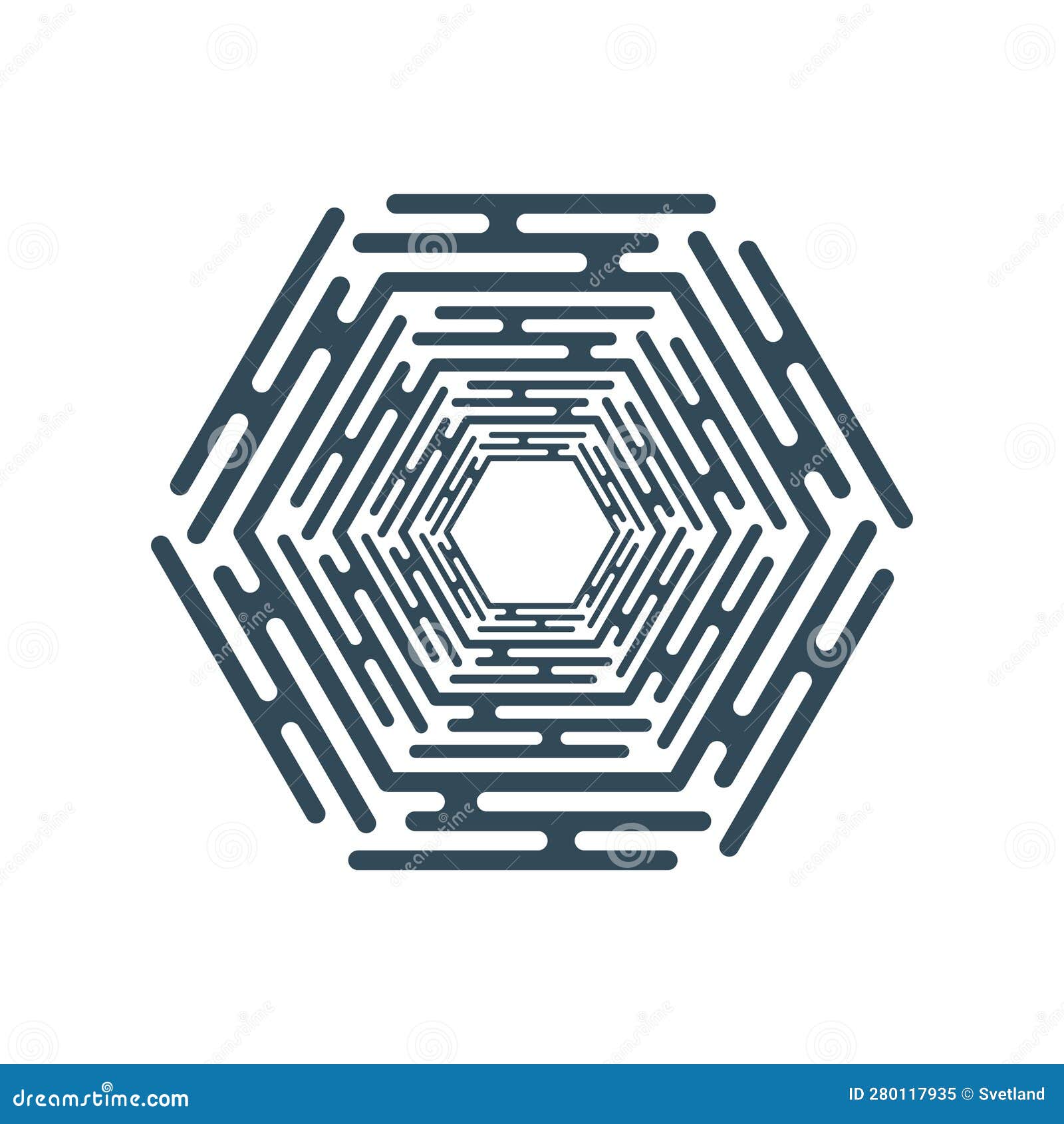 Hexagon Abstract Frame, Border, Shape, Element. Six-sided Polygon Stock ...