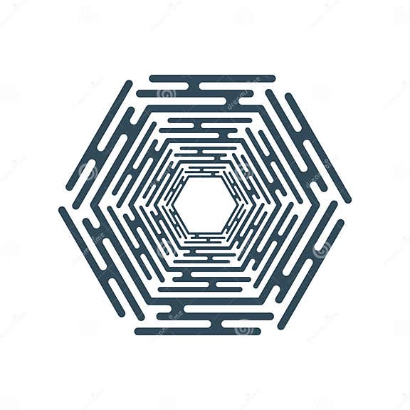 Hexagon Abstract Frame, Border, Shape, Element. Six-sided Polygon Stock ...