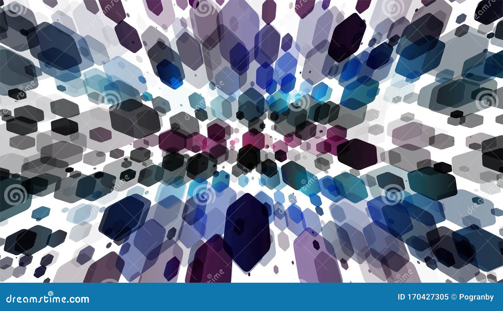 Hexagon Abstract Pattern. Dark Random Hexagonal Shapes. Honeycomb ...