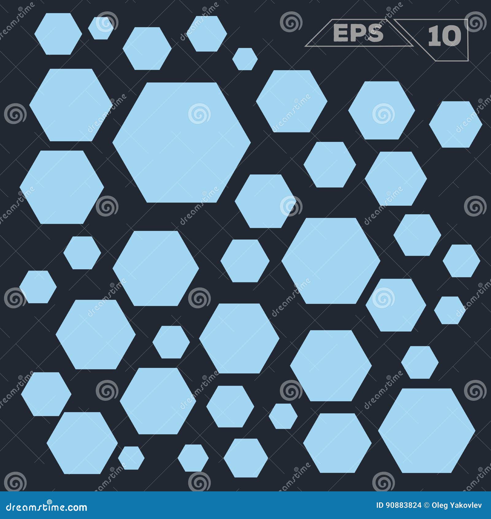 Hexagon abstract stock vector. Illustration of hexagon - 90883824