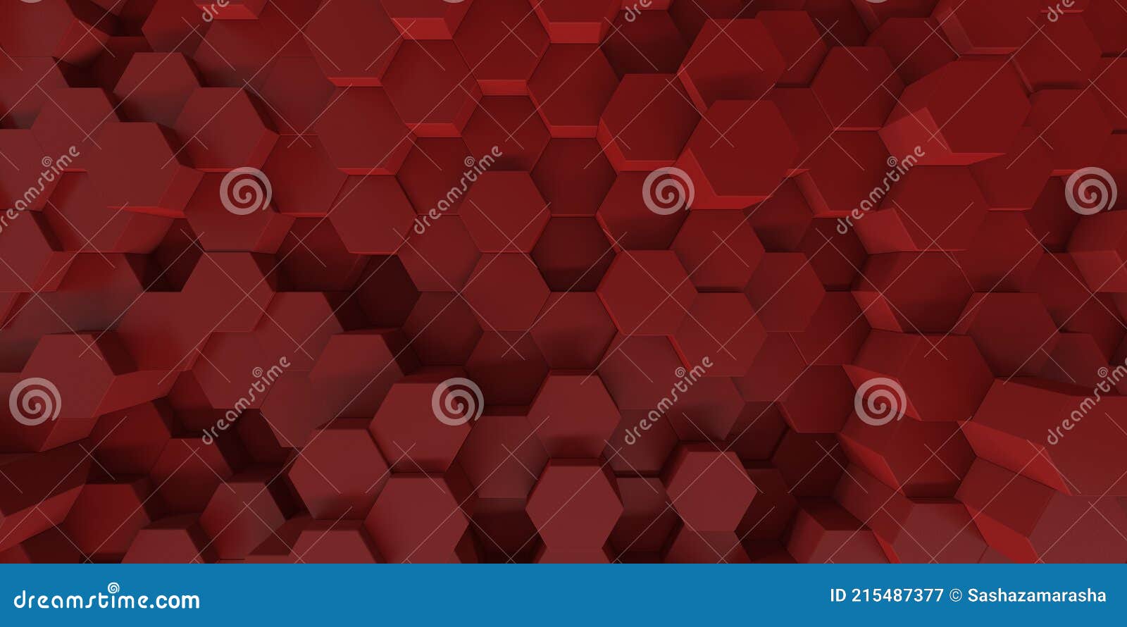 Hexagon Abstract Red Bricks Background Stock Illustration ...