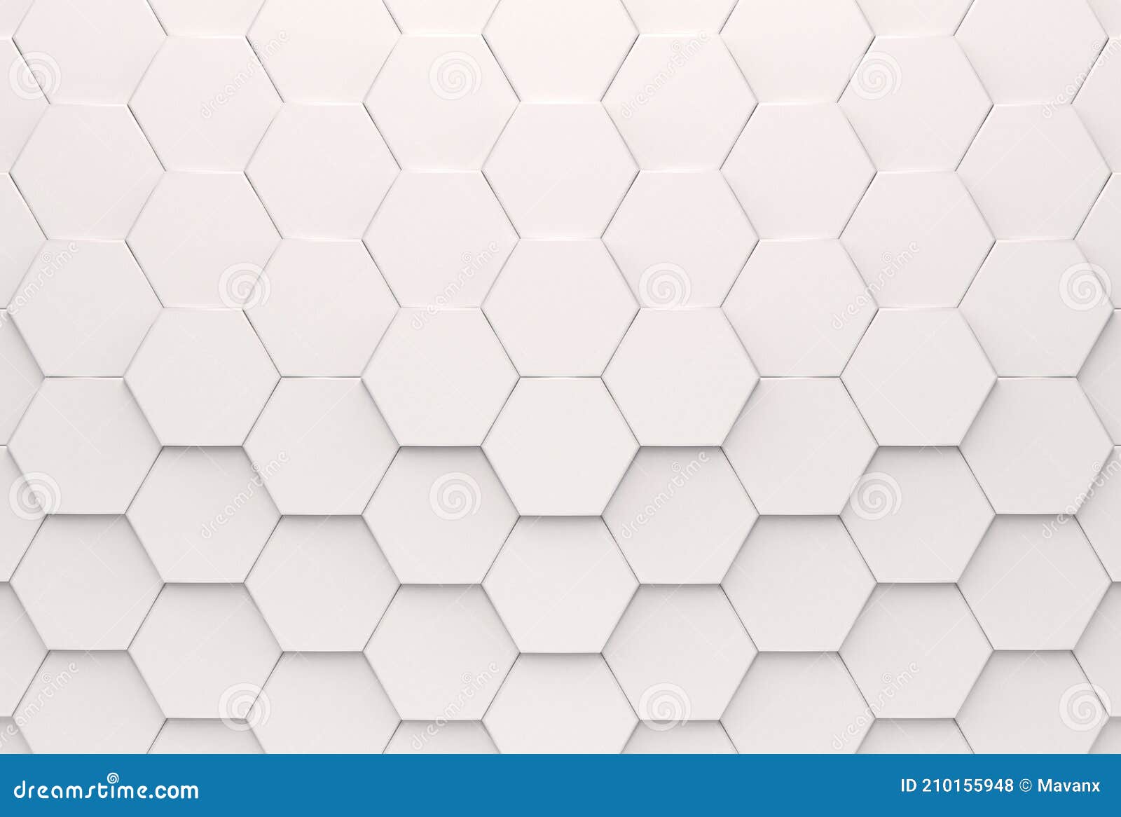 Hexagon Background. 3d Illustration White Hexagon Stack Stock ...