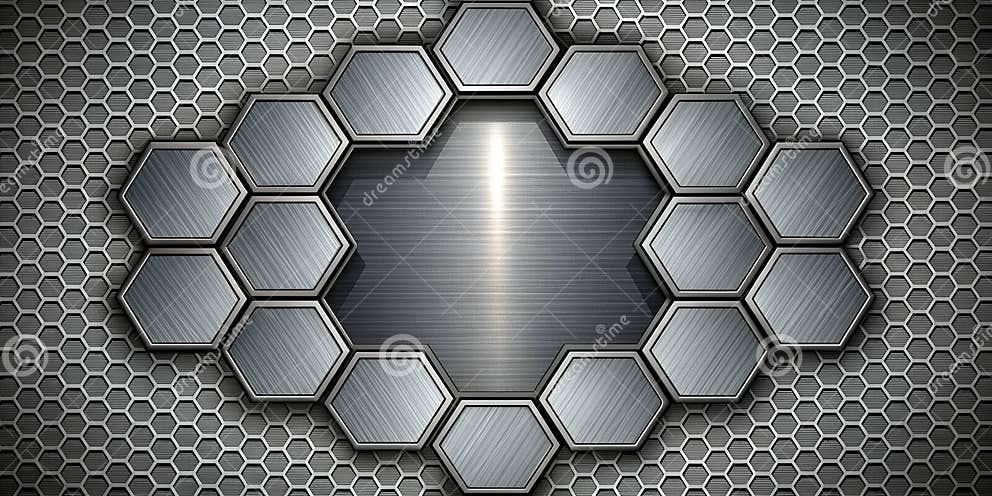 Hexagon Background Hexagonal for Backdrop Post Abstract Metal Hexagon ...
