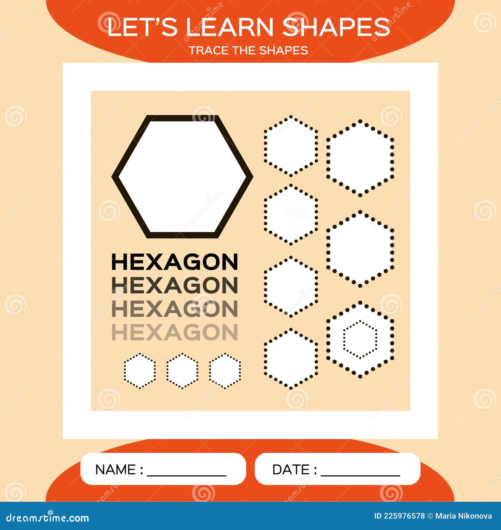 Hexagon Shapes For Kids