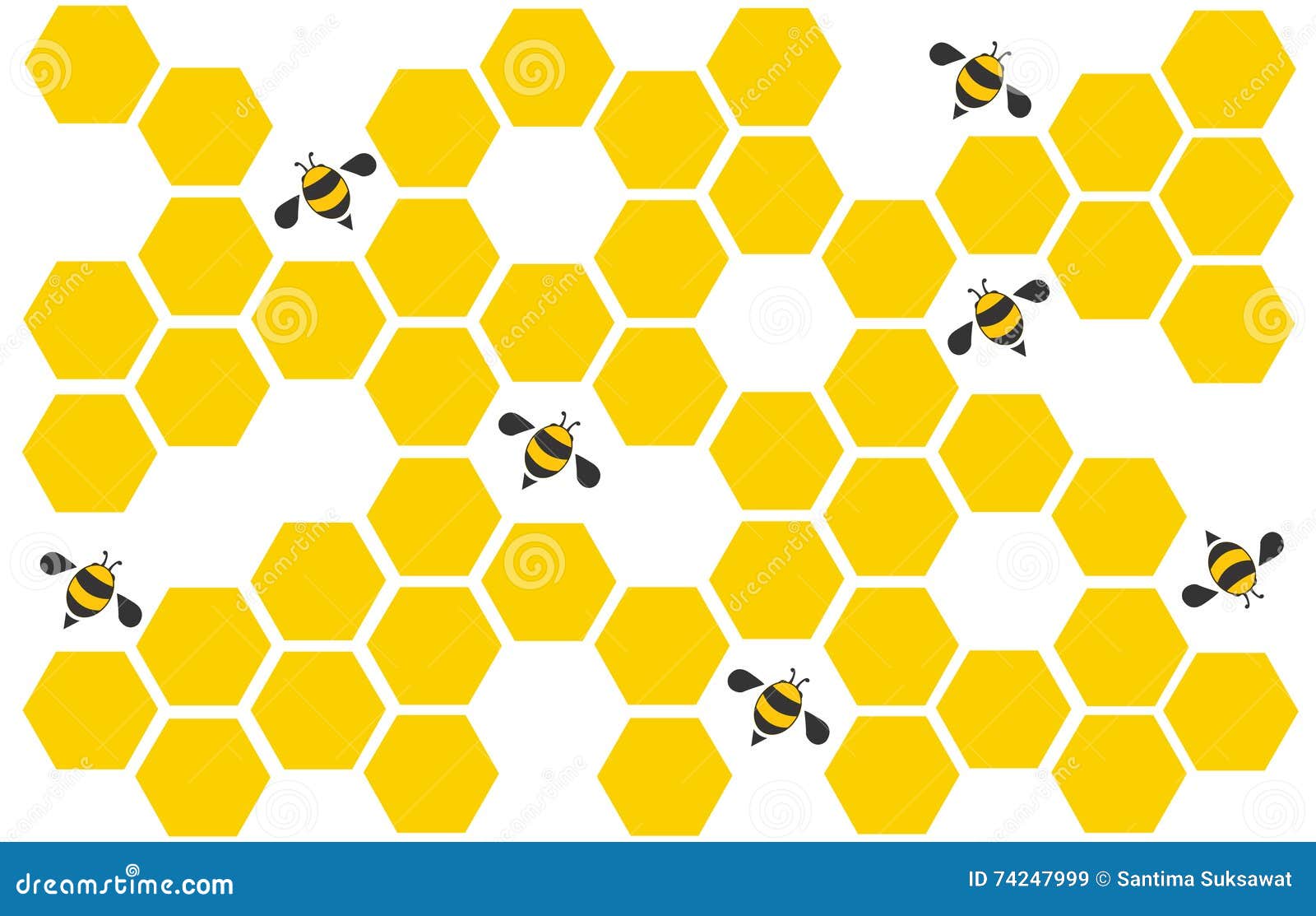 Hexagon Bee Hive Design Art and Space Background Vector Stock Vector ...