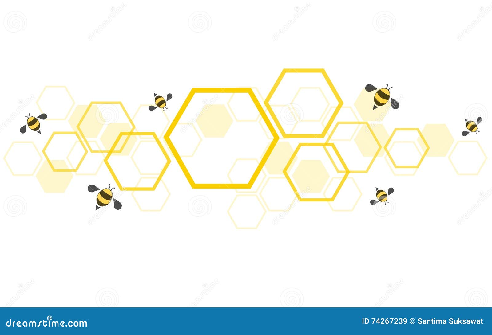 Hexagon Bee Hive Design Art And Space Background Vector Stock Vector Illustration Of Hexagon