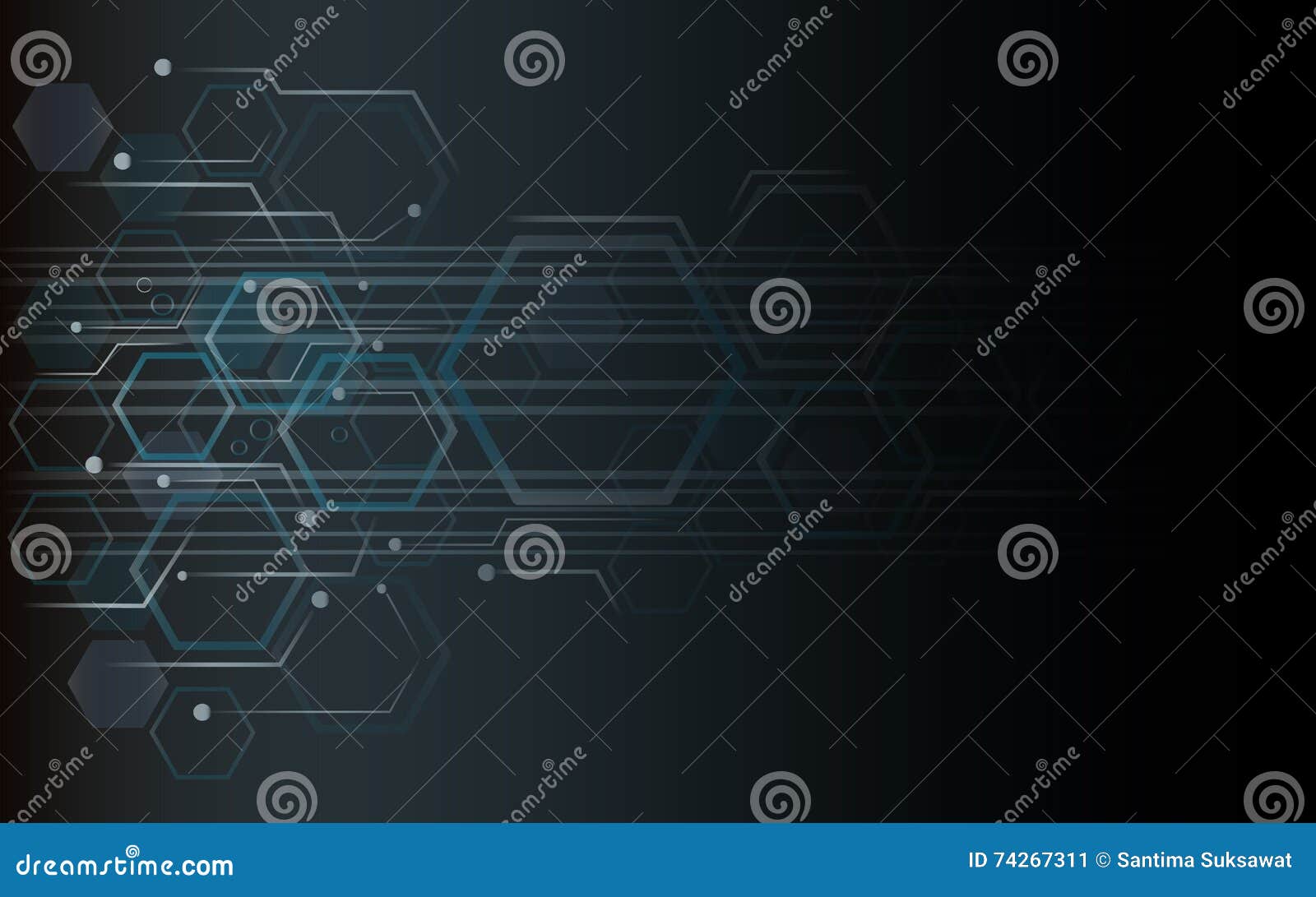 Hexagon Bee Hive Design Art and Space Background Stock Vector ...