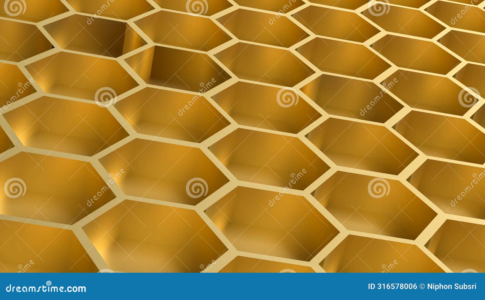 The Hexagon or Beehive Pattern for Background Concept 3d Rendering ...