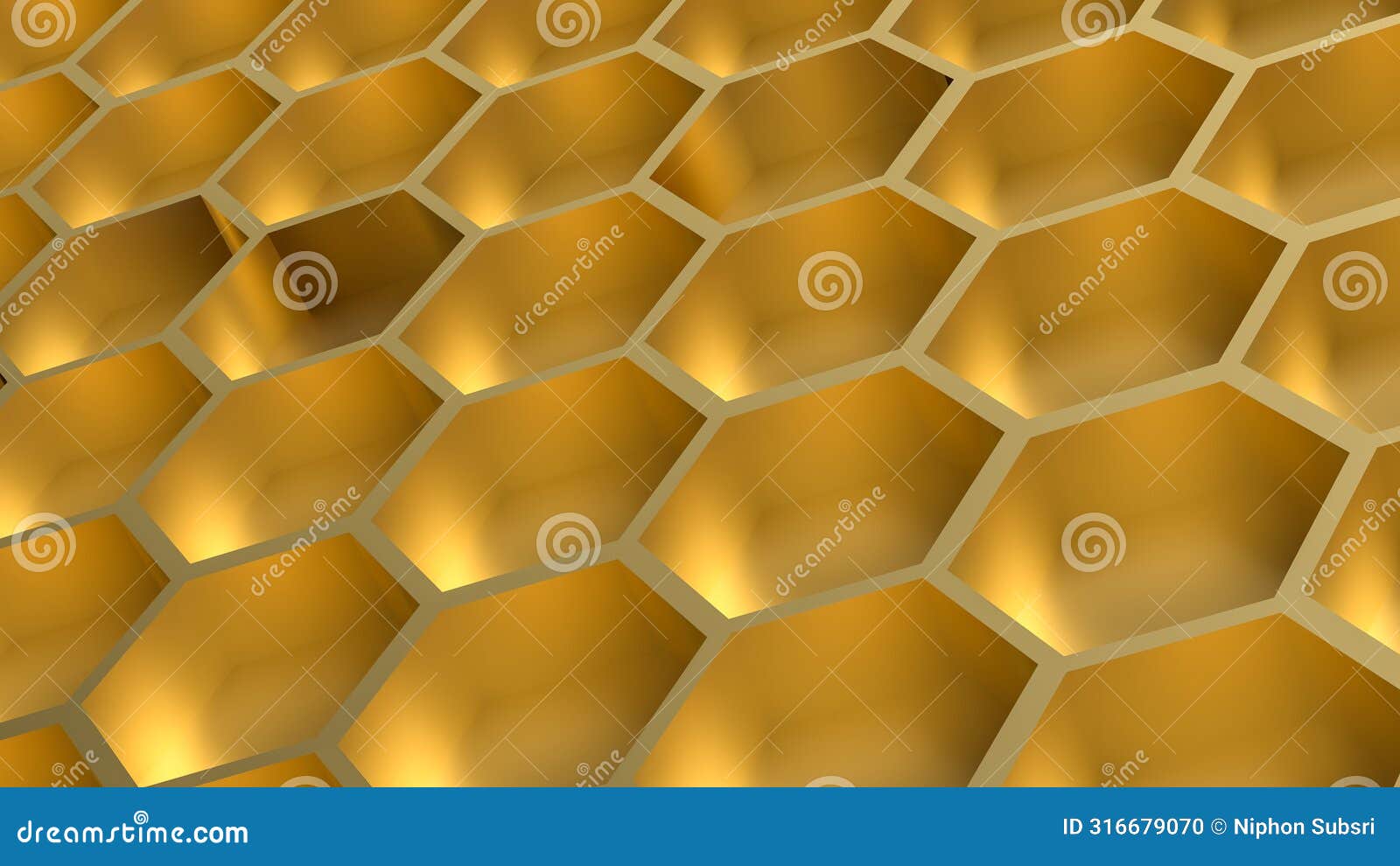 The Hexagon or Beehive Pattern for Background Concept 3d Rendering ...