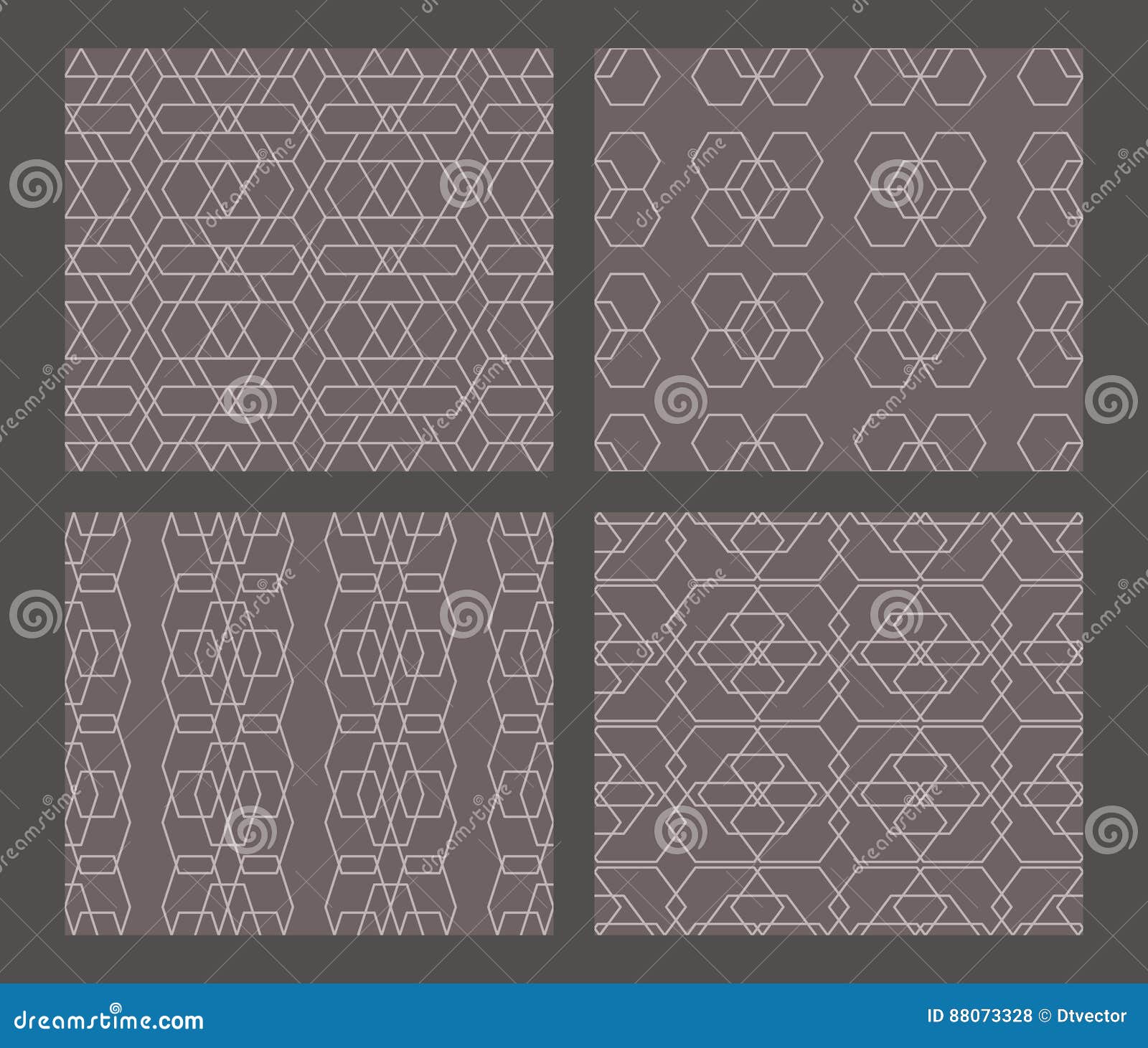 Hexagon Box Set Seamless Pattern Stock Vector - Illustration of fancy ...