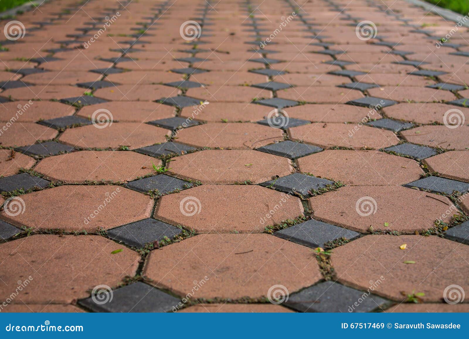 Hexagon Brick Floor Texture Background Stock Image - Image of ...