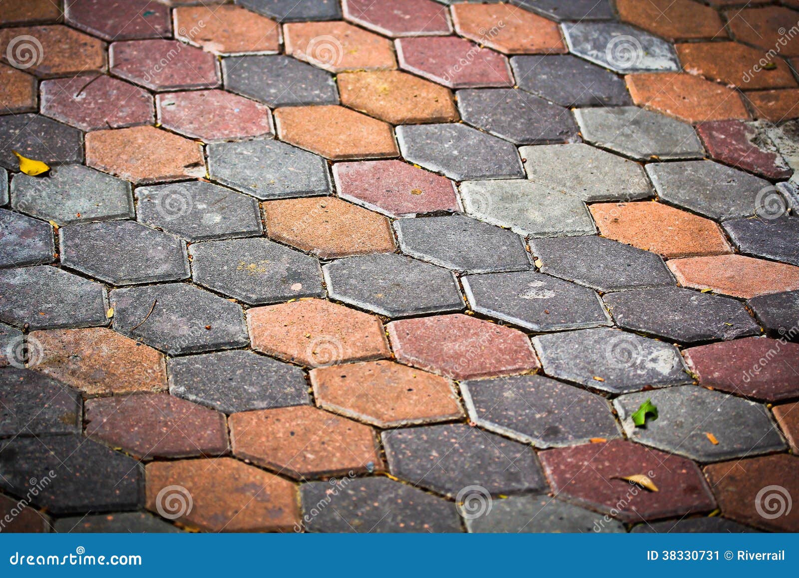 Hexagon bricks stock image. Image of pieces, aged, pavement - 38330731