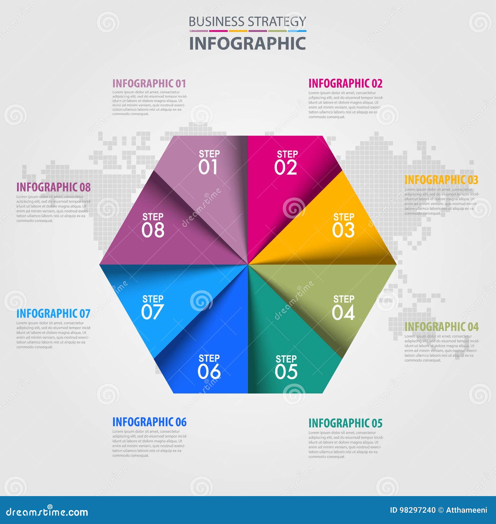 Hexagon Business Infographics Strategy Design Elements Stock Vector ...