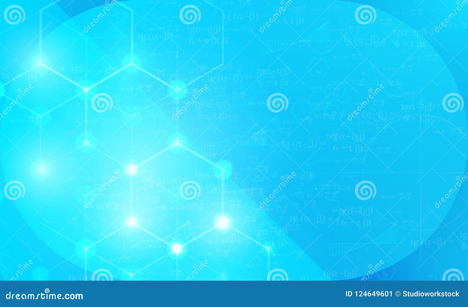 Hexagon Cells on Science Background Stock Illustration - Illustration ...