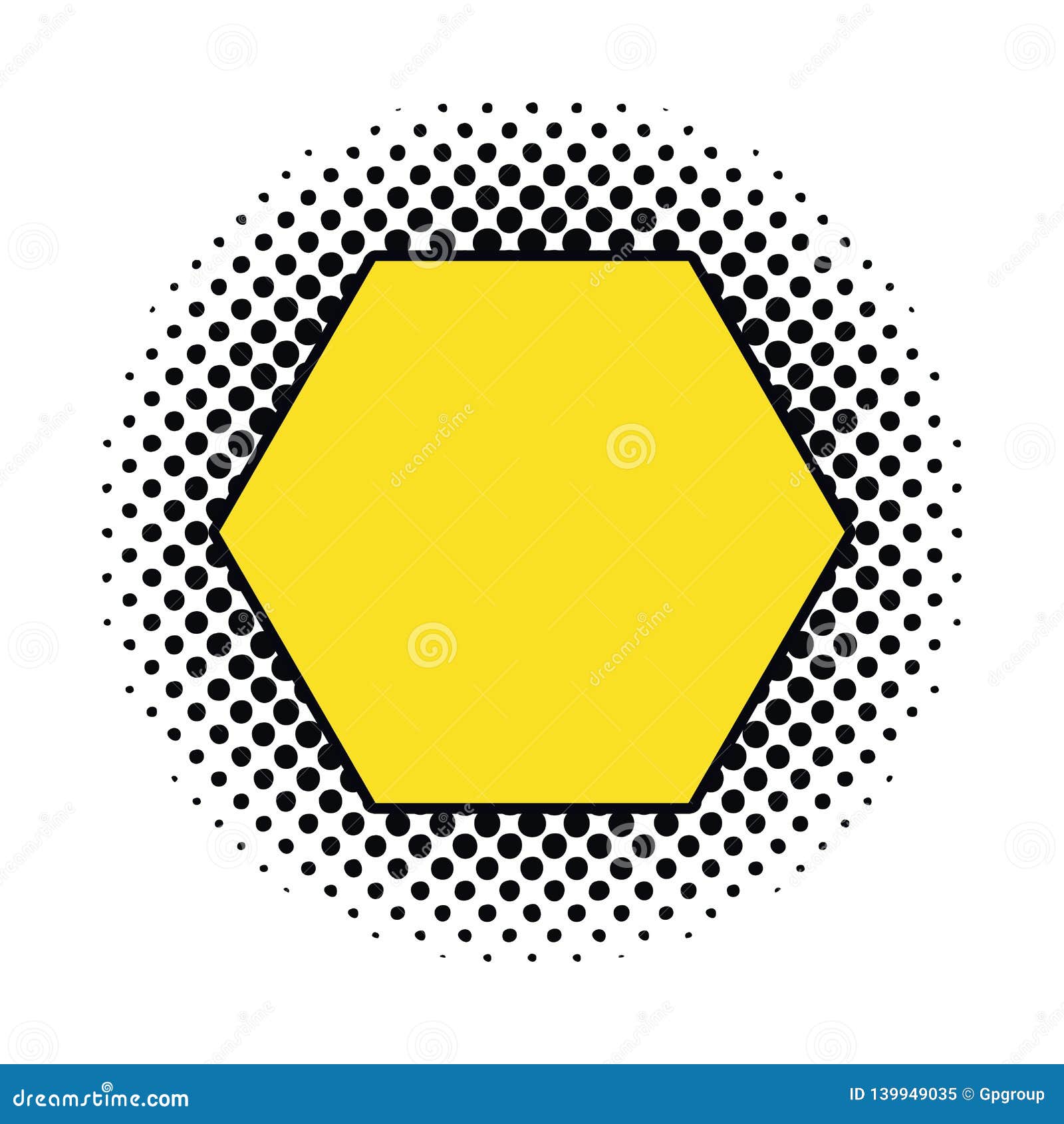 Hexagon Comic Isolated Icon Stock Vector - Illustration of element ...