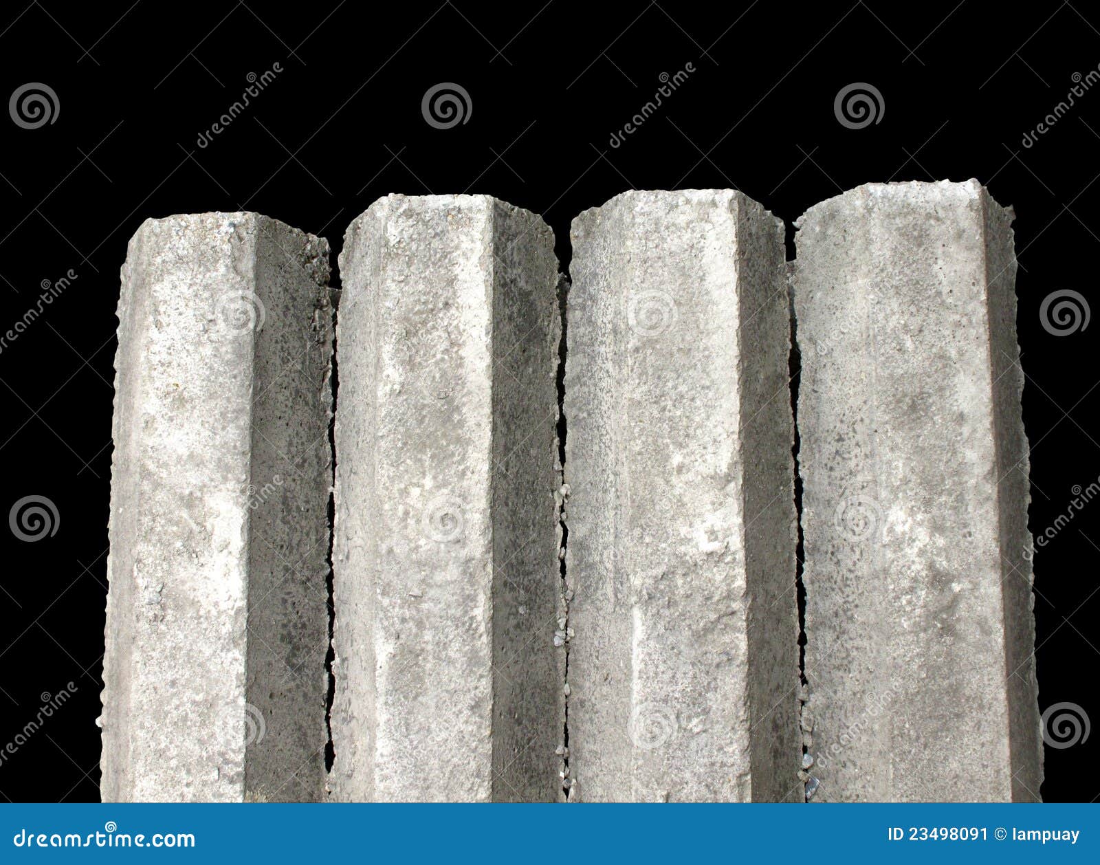 Hexagon Concrete Foundation Piles Stock Image - Image of architectural ...