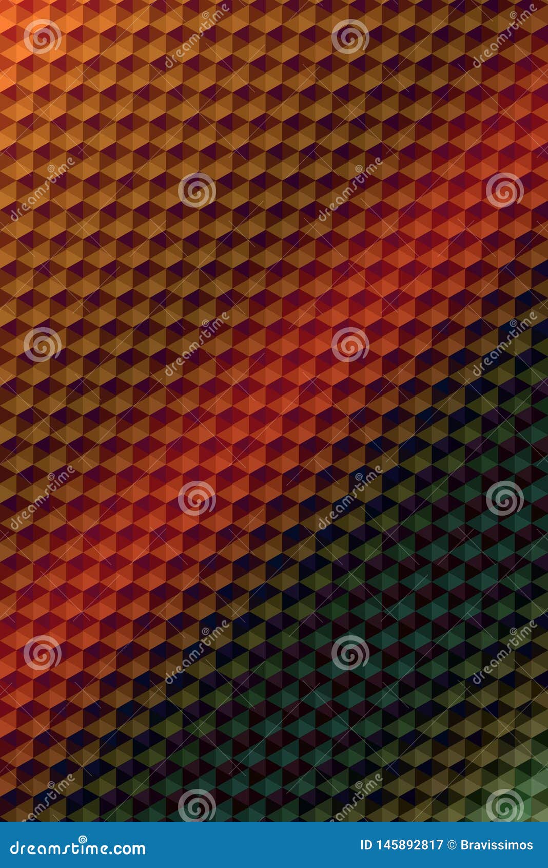 Hexagon Cube Pattern Cover Geometric, Illusion Flyer Stock Illustration ...