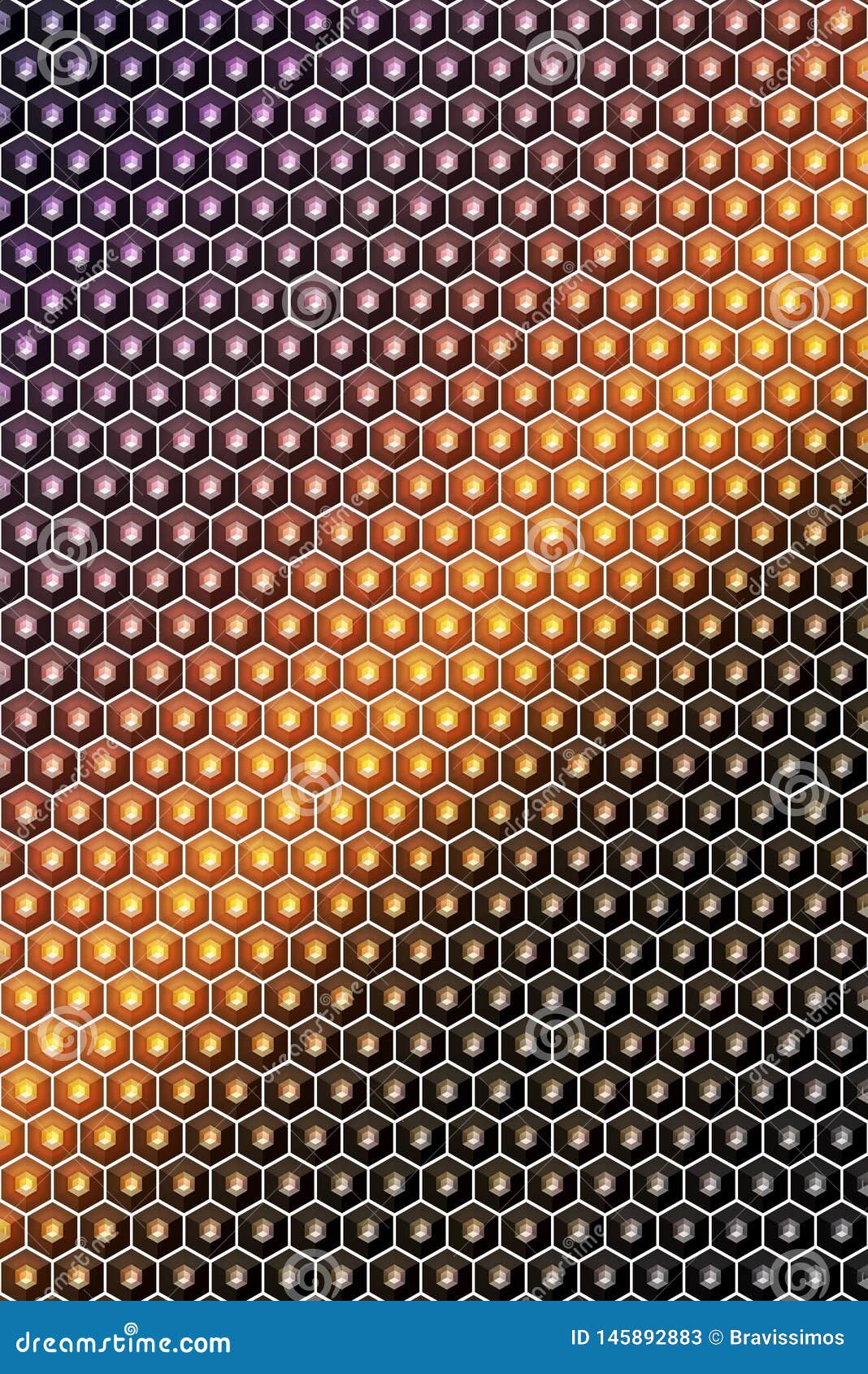 Hexagon Cube Pattern Cover Geometric, Illustration Illusion Stock ...