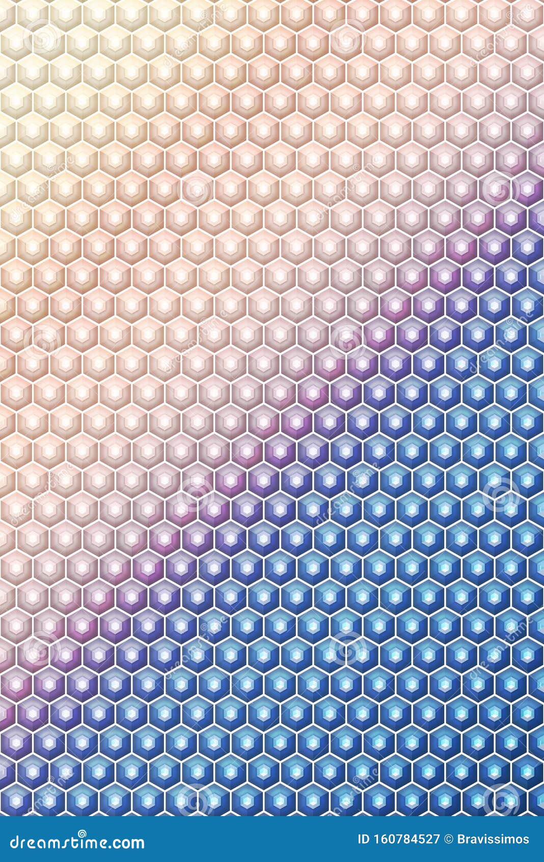 Hexagon Cube Pattern Cover Geometric, Wallpaper Stock Illustration ...