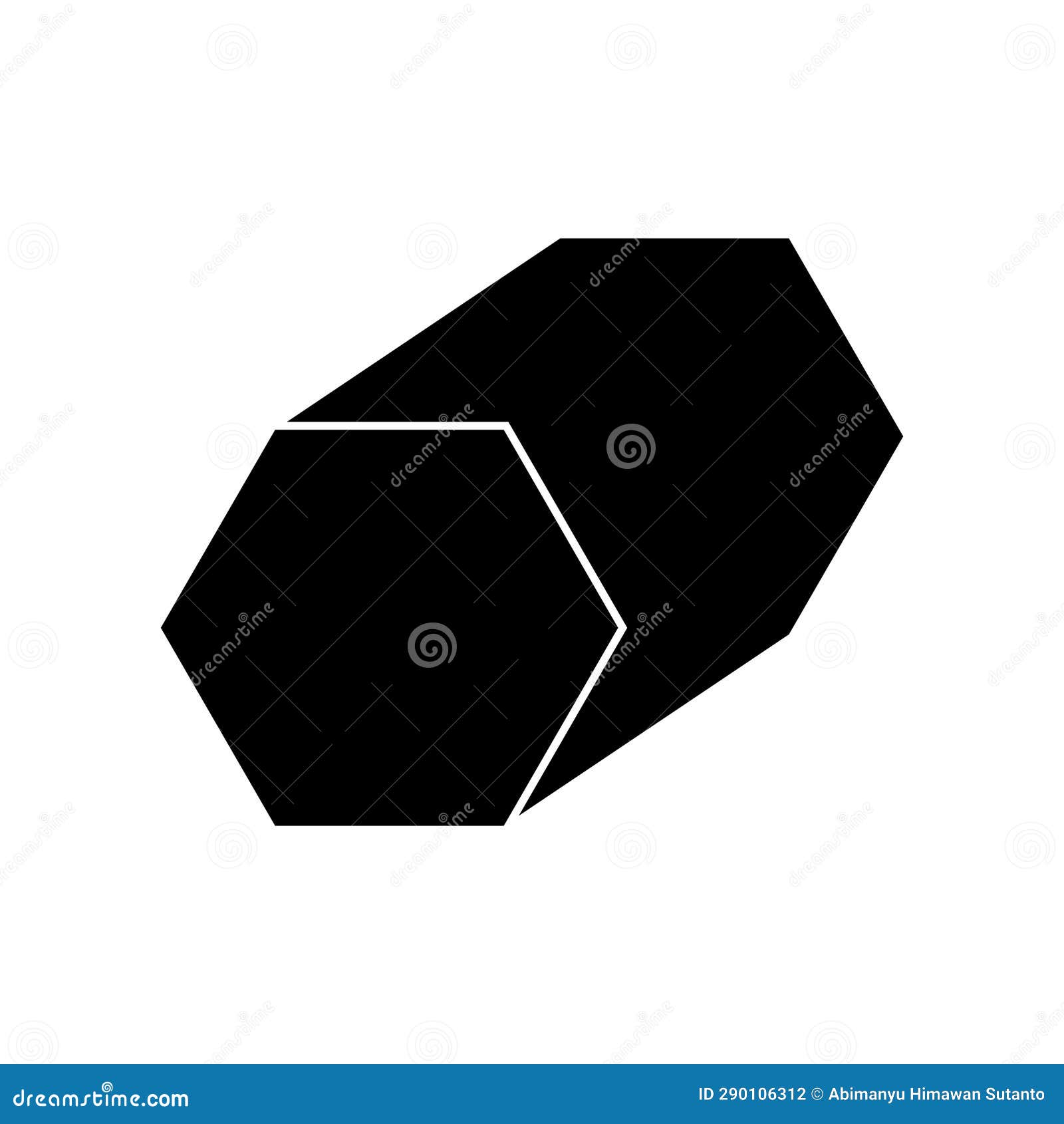 Hexagon 3d icon vector stock vector. Illustration of gradient - 290106312