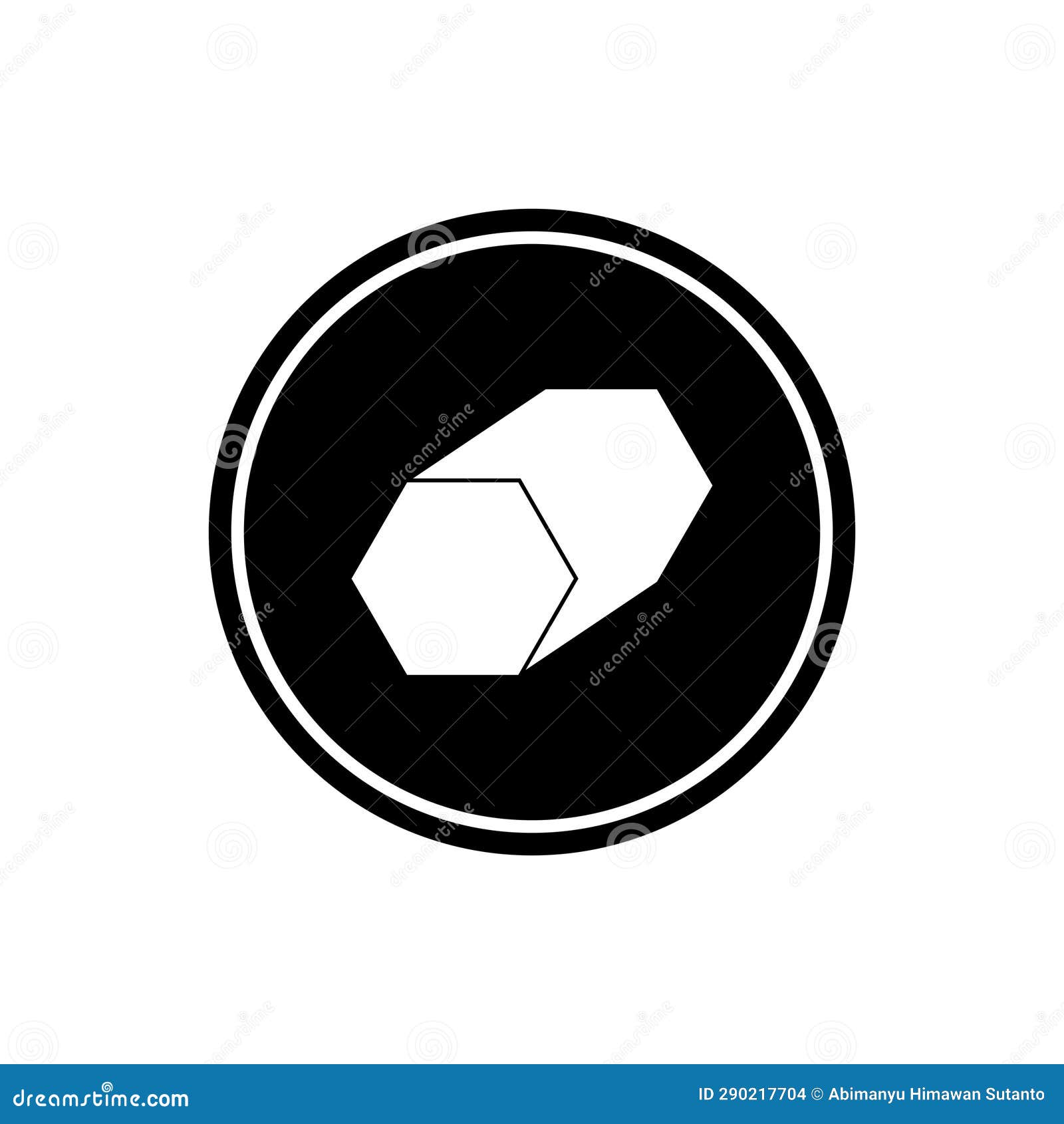 Hexagon 3d icon vector stock illustration. Illustration of vector ...