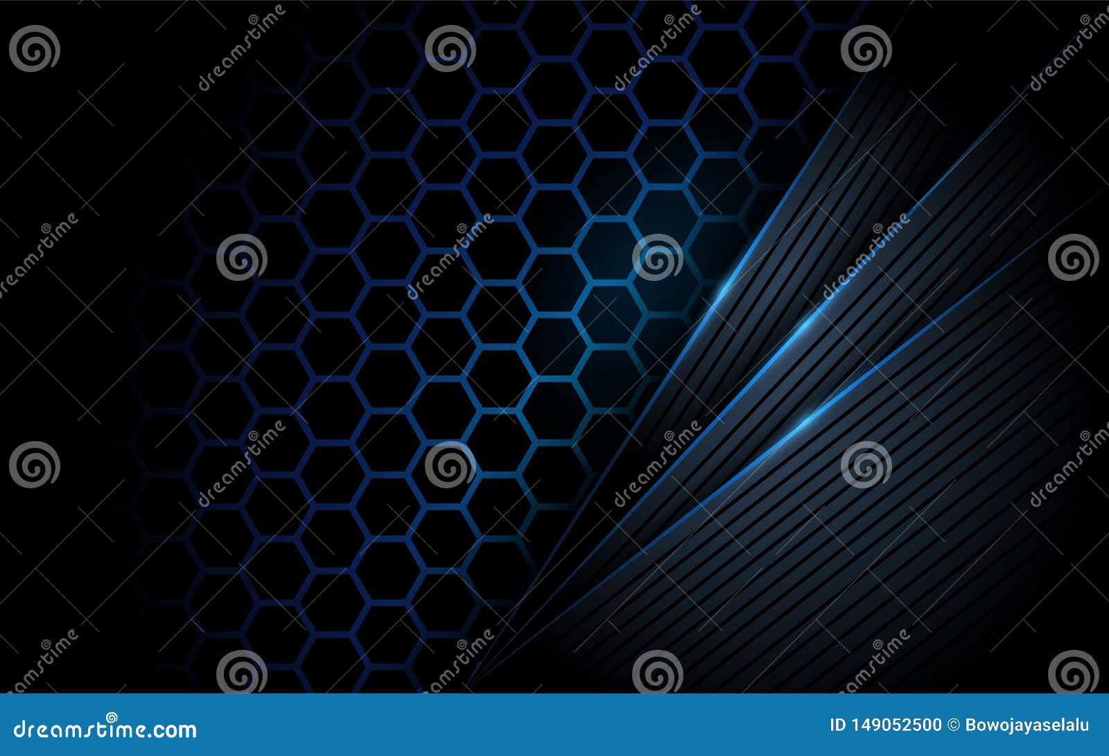 Hexagon Dark Blue Abstract Background Stock Vector - Illustration of ...