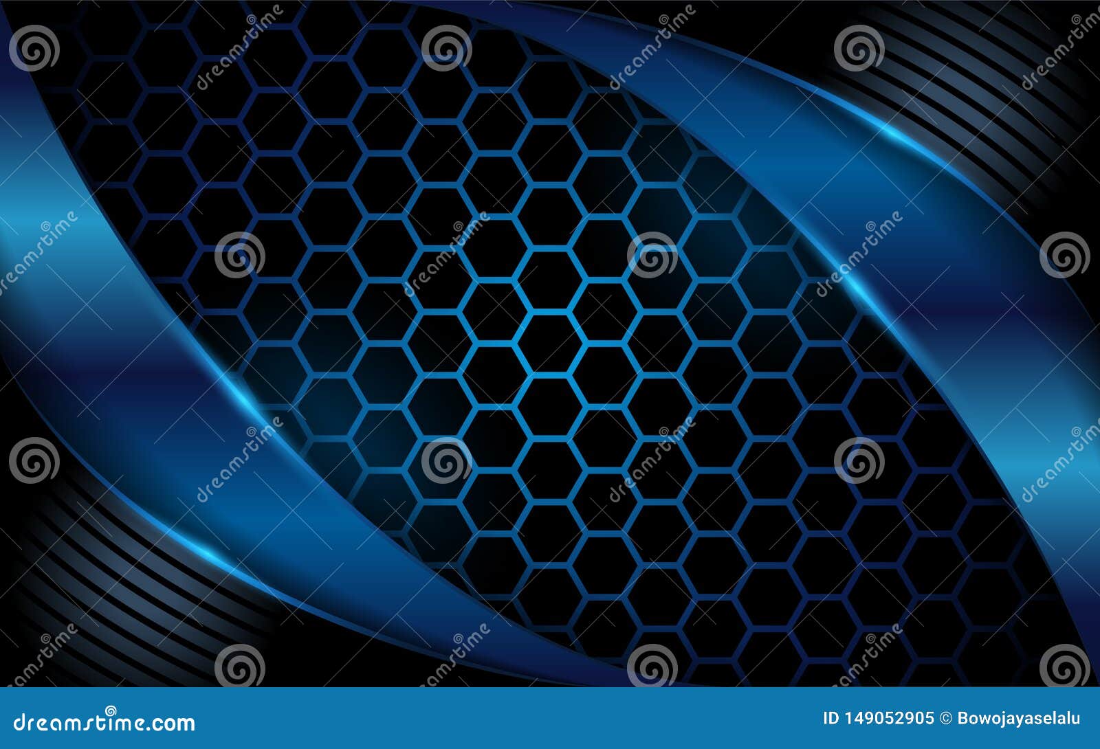 Hexagon Dark Blue Abstract Background Stock Vector - Illustration of ...