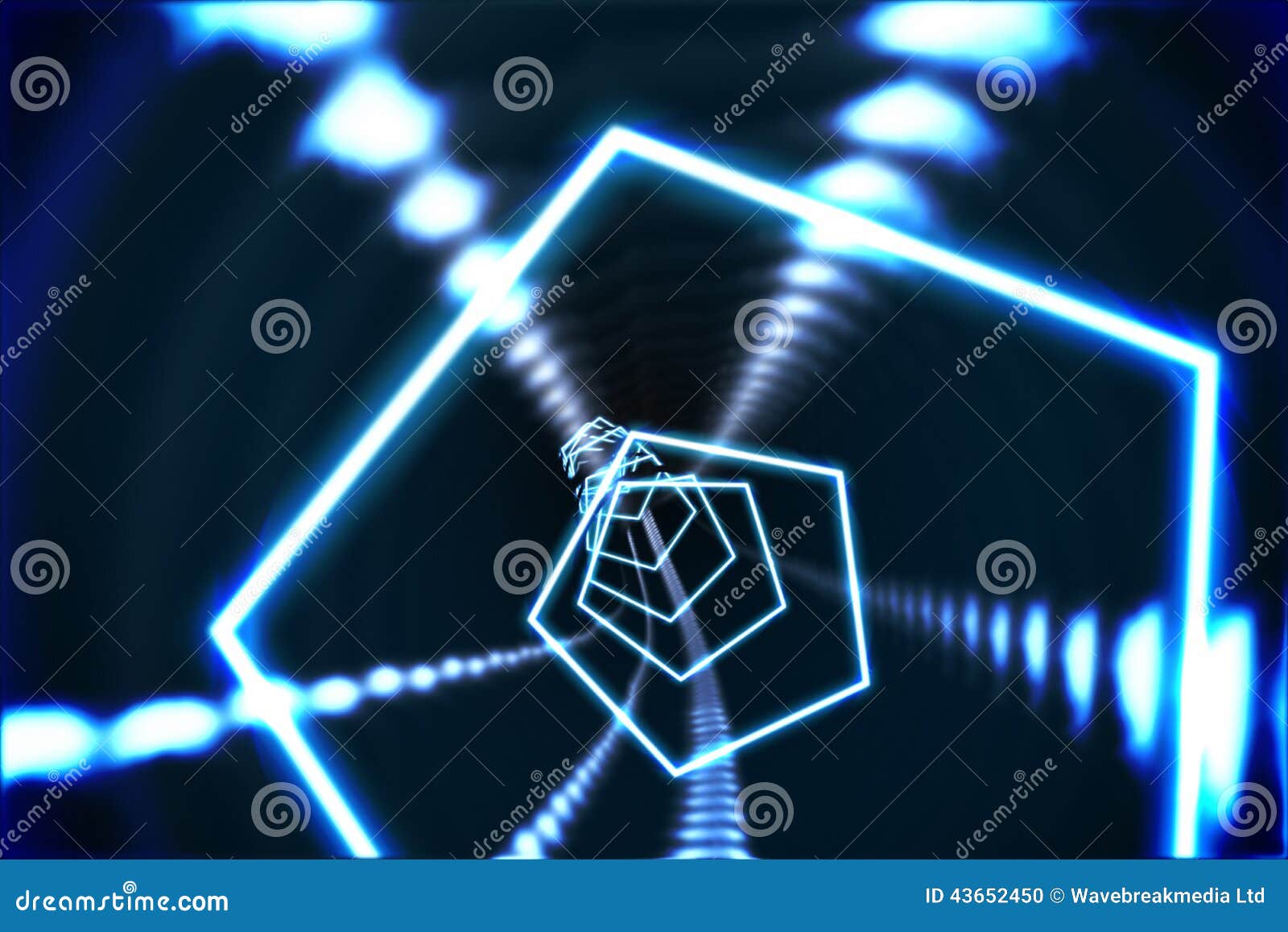Hexagon Design with Glowing Light Stock Illustration - Illustration of ...
