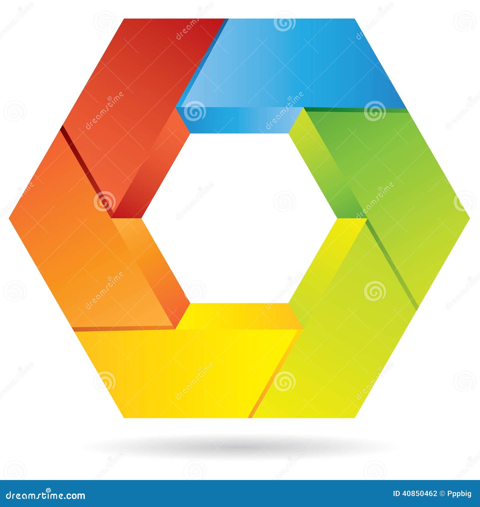 Hexagon Diagram Divided Into 6 Options Or Steps. Cycle Infographic ...