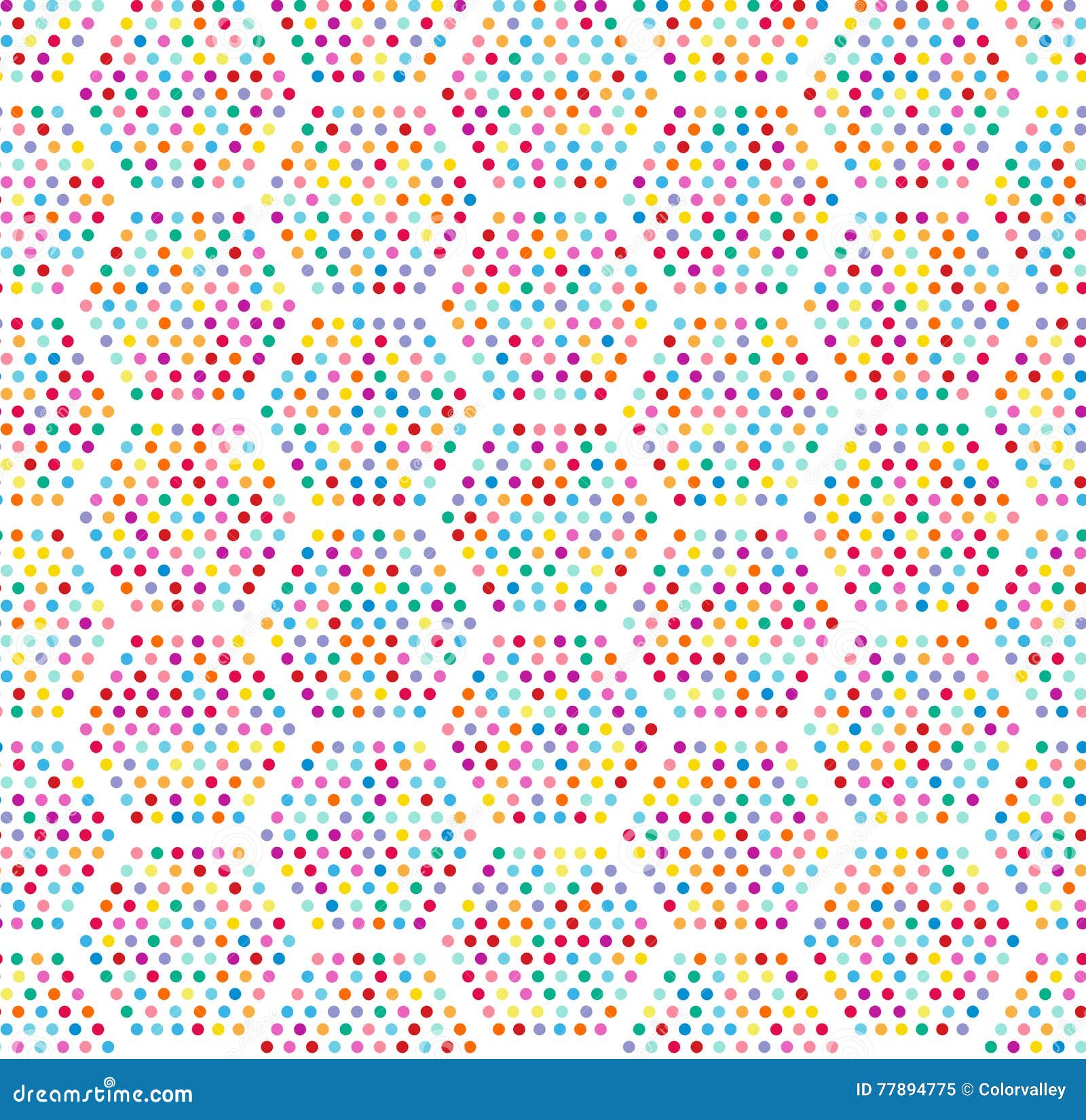 Hexagon Dots Seamless Pattern Stock Vector - Illustration of seamless ...