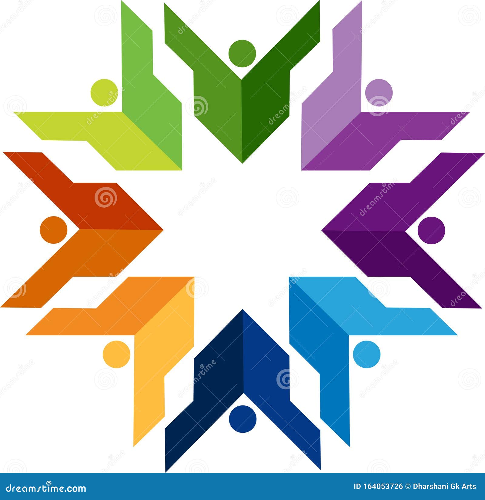 Circle Team Boss Icon Collage Cartoon Vector | CartoonDealer.com #232479909