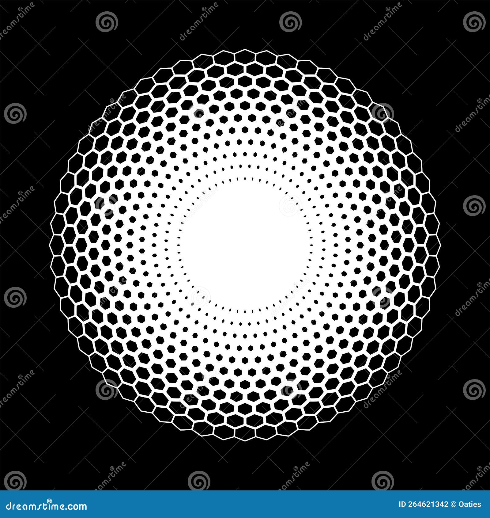 Hexagon Geometric Halo Circle Pattern Background Stock Illustration ...