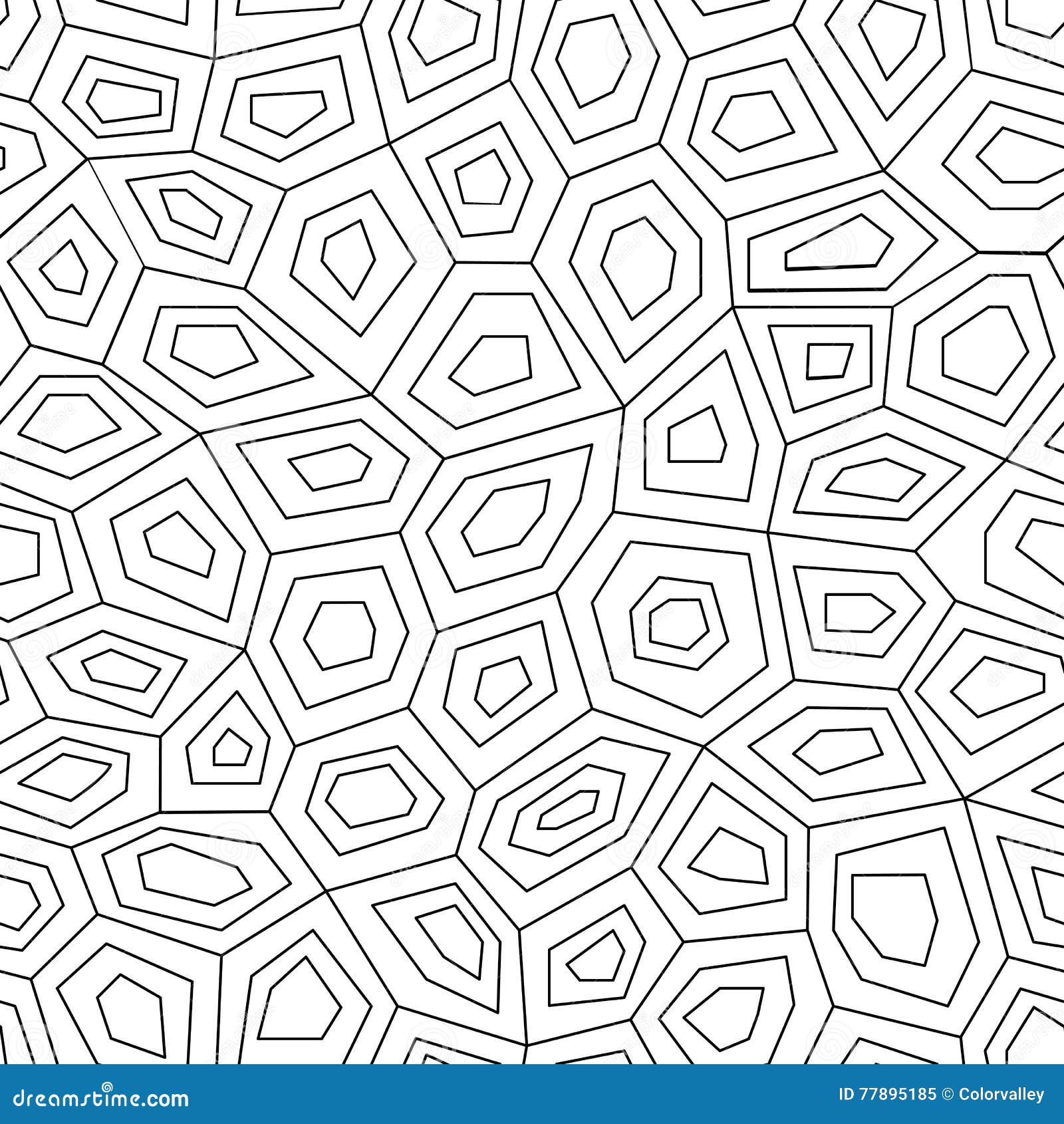 Hexagon Geometric Seamless Pattern. Stock Vector - Illustration of ...