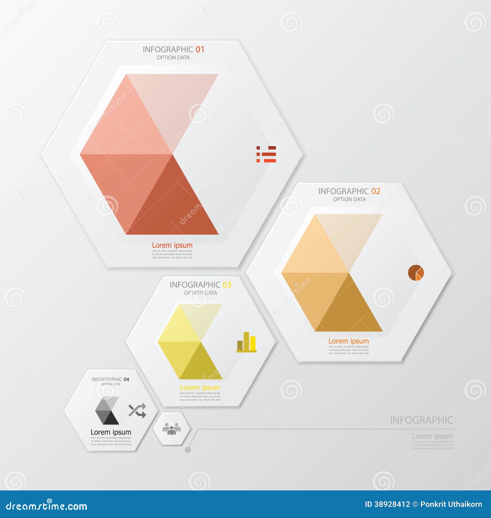 Hexagon Geometric Shape Business Infographic Stock Vector ...