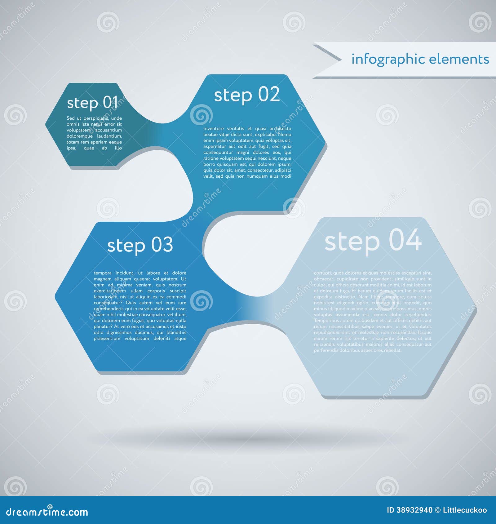 Hexagon Geometric Shape Infographic Stock Vector - Illustration of ...