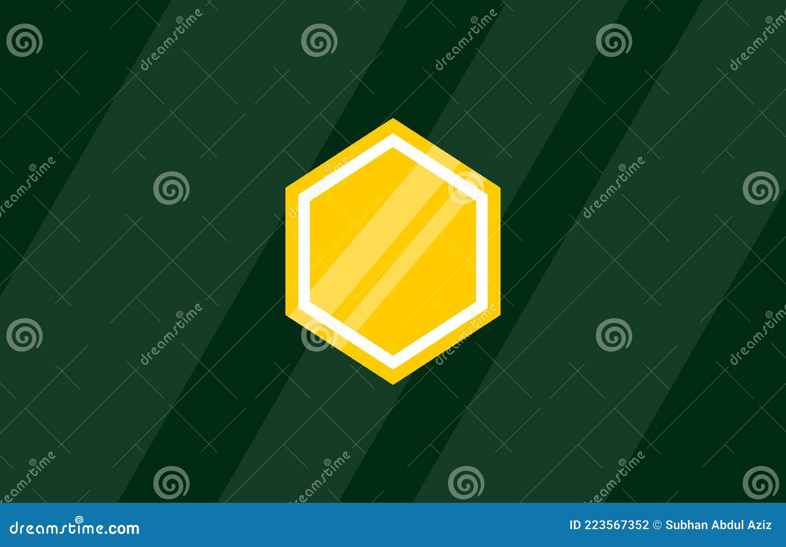 Hexagon Golden Shield Logo Icon Vector Template Stock Vector ...