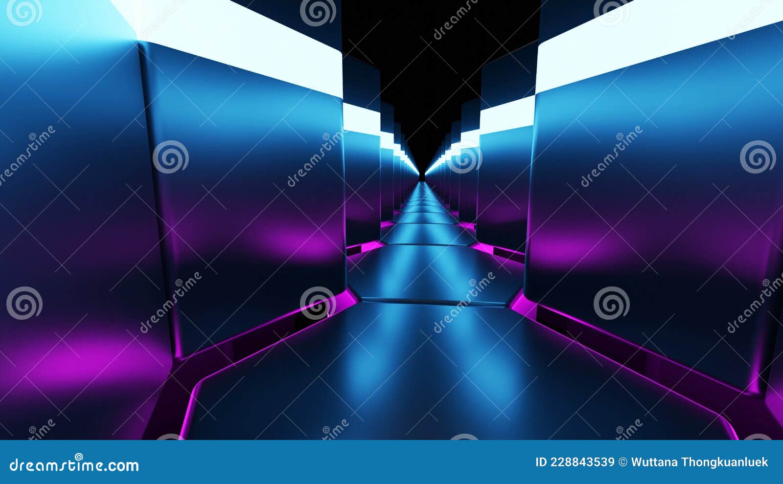 Hexagon Grid Footpath Futuristic Abstract 3D Rendering Stock ...